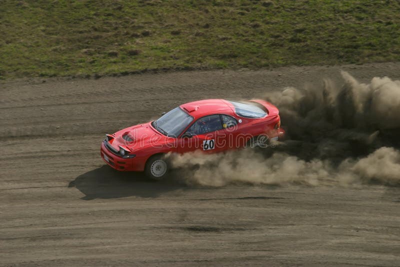 Red racing car stock image. Image of speed, driving, road - 1210735