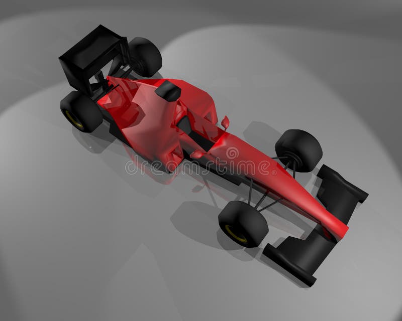 Red racing car stock illustration. Illustration of silver - 45053491