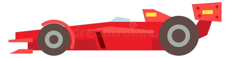 Red Racing Car Side View Color Icon Stock Vector - Illustration of ...