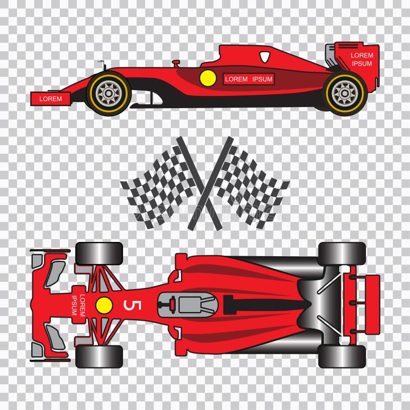 Sport and Racing Cars Top View Icons Set Stock Vector - Illustration of ...