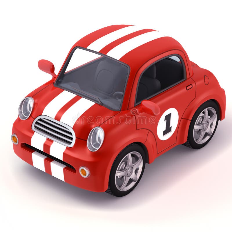 Red racing car top side stock illustration. Illustration of mini - 40637132