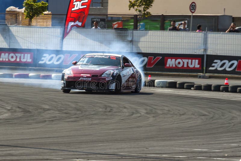 Red Racing Modified Car Drifting Editorial Stock Photo - Image of ...