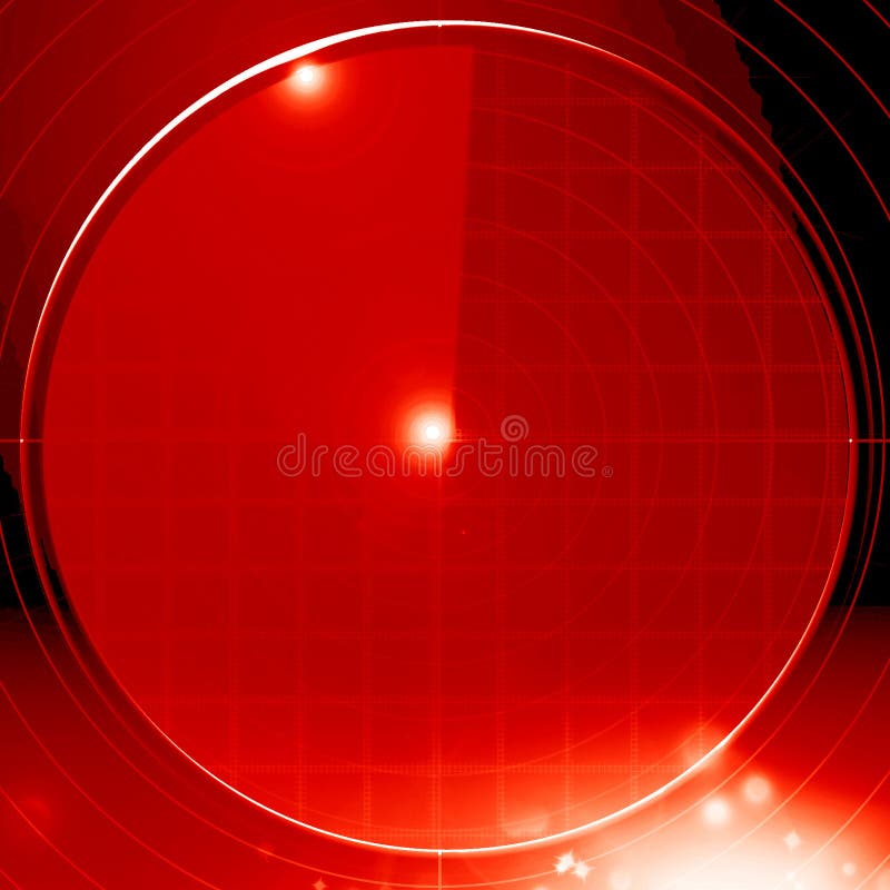 Red radar screen stock illustration. Illustration of scanner - 67170187