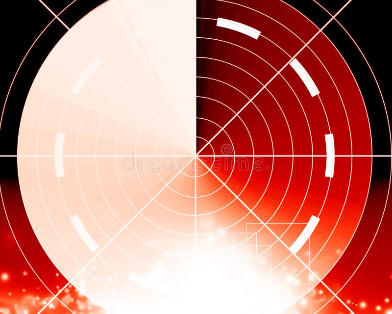 Red radar screen stock illustration. Illustration of military - 67435453