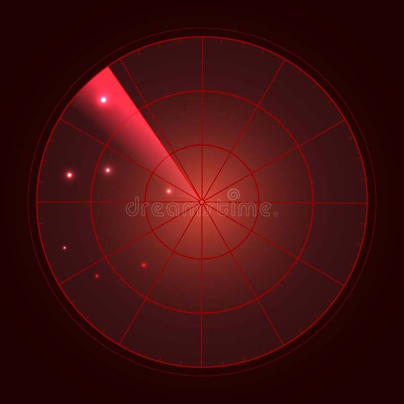 Red radar screen stock illustration. Illustration of weapon - 4283767