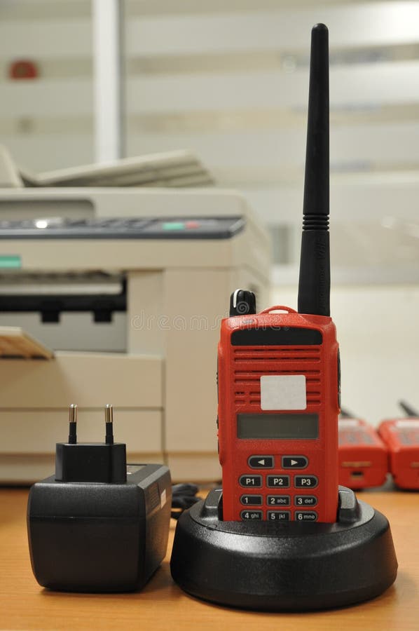 Red radio communication stock image. Image of receiving - 30878057