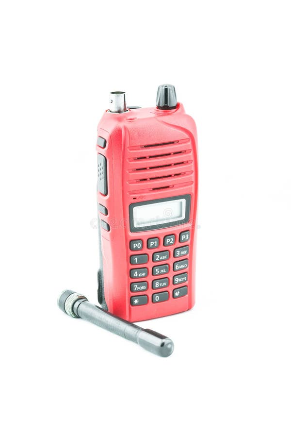 Red radio communication stock photo. Image of object - 58518686