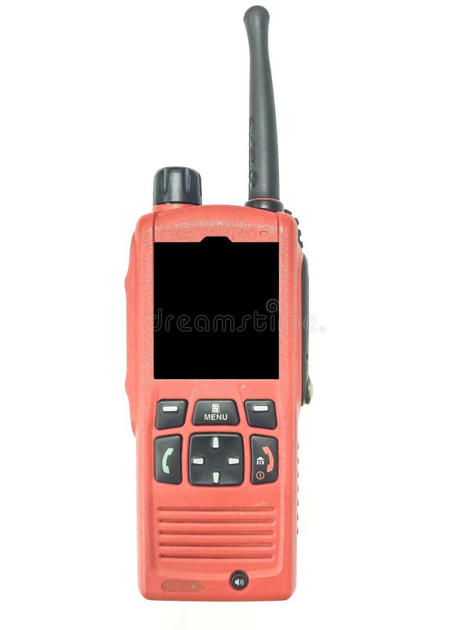 Red radio communication stock photo. Image of device - 74649530
