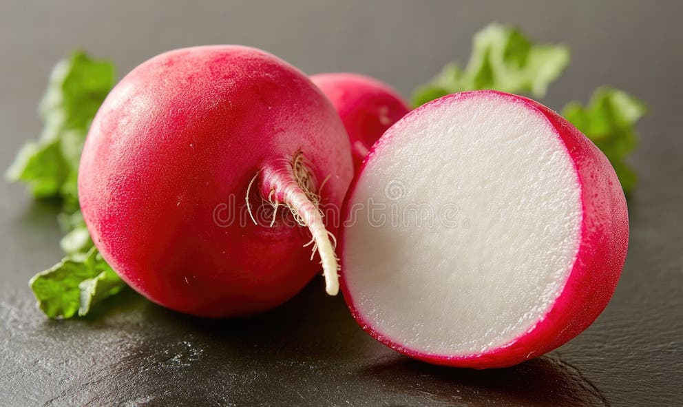 A Red Radish with a White Core Stock Photo - Image of food, white ...