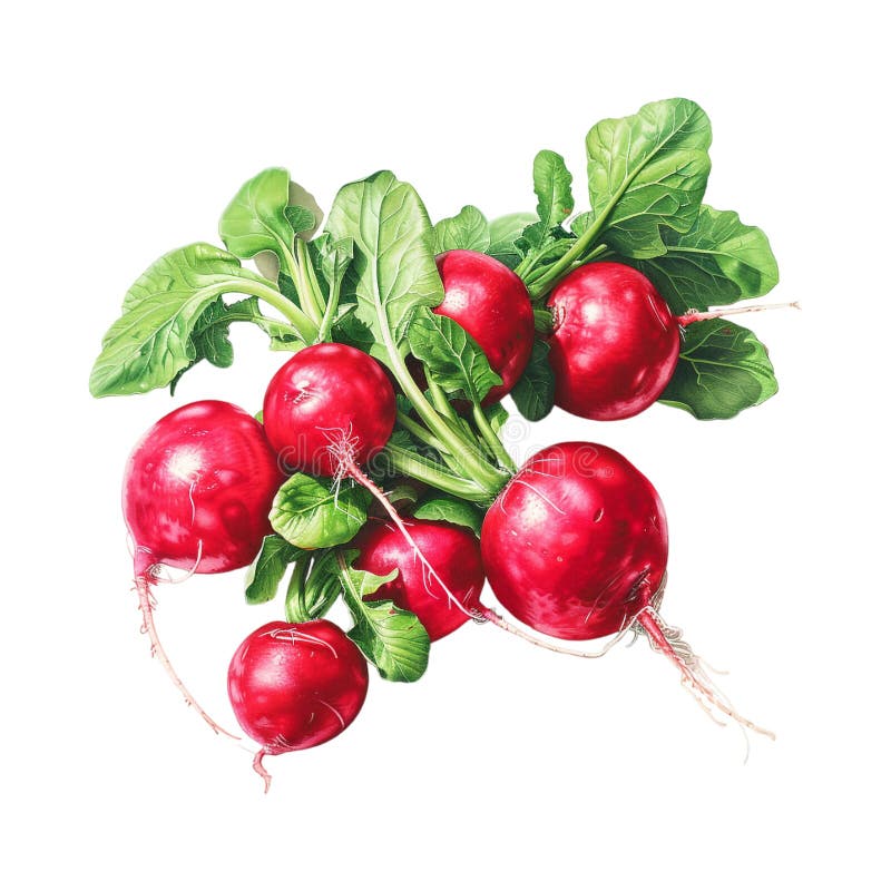 Red Radishes on Transparent Background - Ai Generated Stock ...