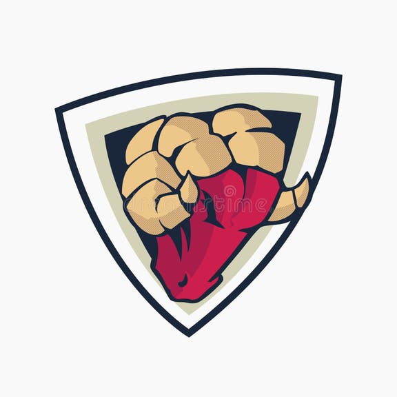 Red rams logo stock illustration. Illustration of style - 125690001