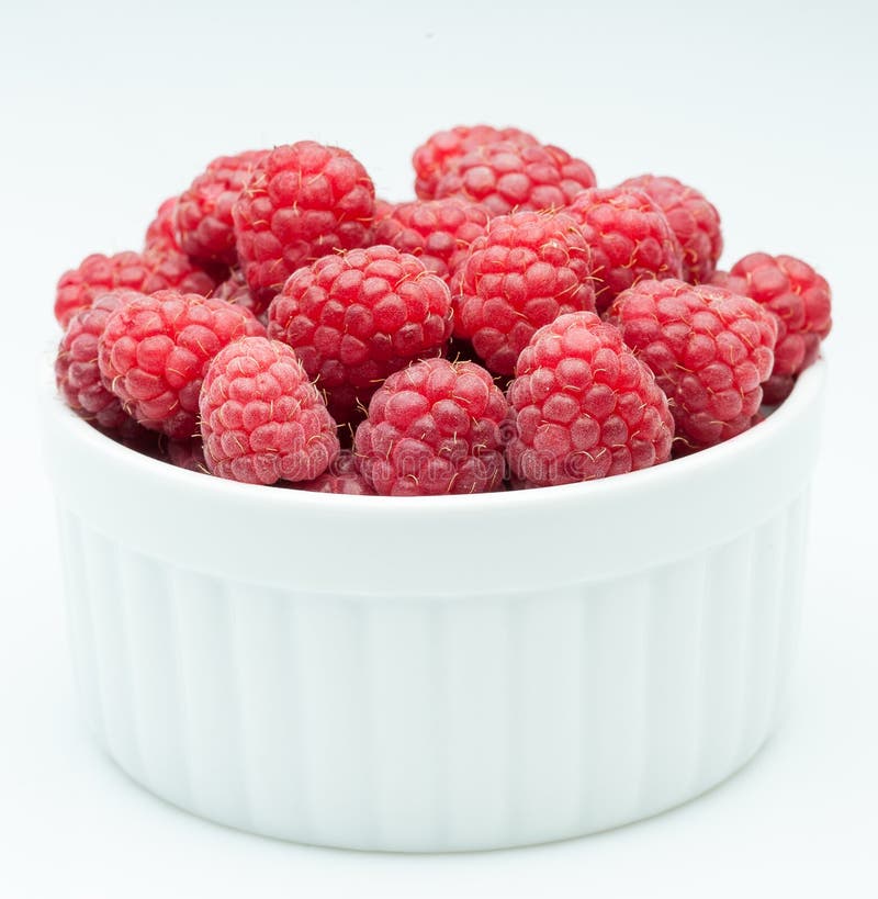 Red raspberry in bowl stock photo. Image of life, group - 41843878
