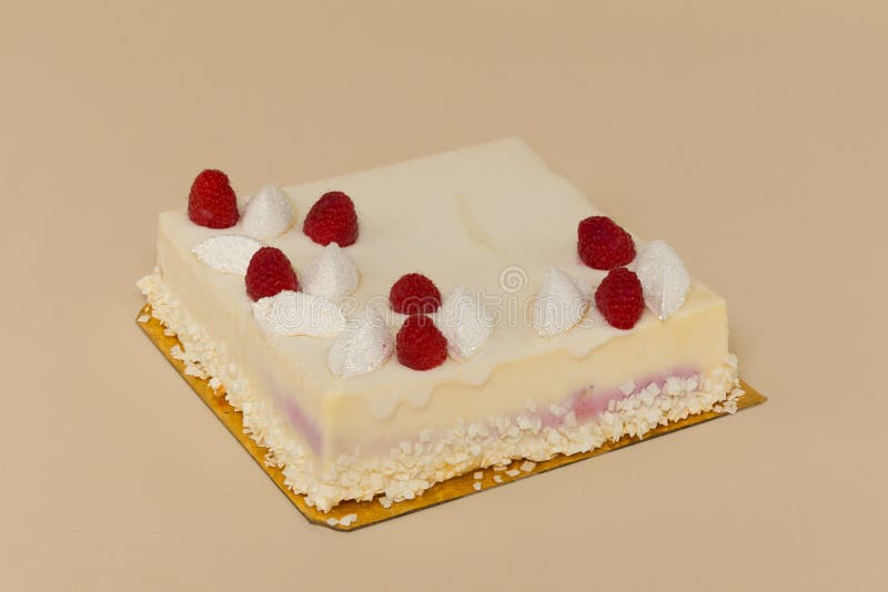 Red raspberry cake stock image. Image of food, baking - 39633655