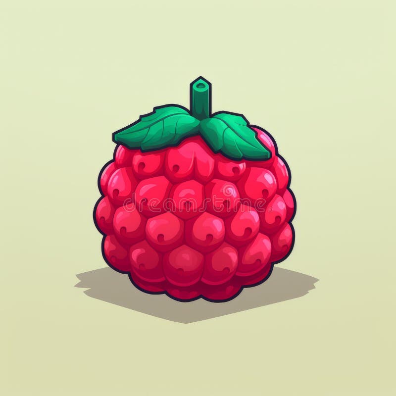 Raspberry Pixel Art: Vibrant 2d Game Item with 8-bit Style Stock ...