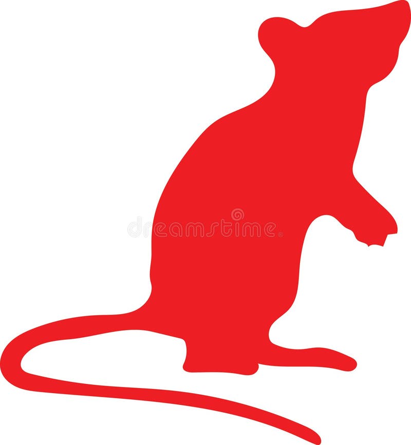 Red Rat stock vector. Illustration of rodents, wildlife - 204607340
