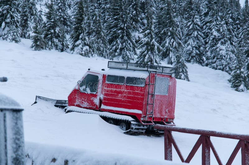 Red Ratrak stock image. Image of industry, preparation - 63562173
