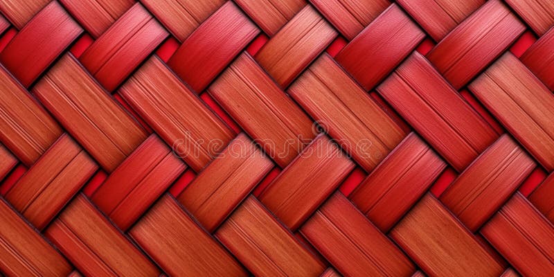 Red Rattan Wooden Basket Texture Minimalism Pattern Seamless Background ...