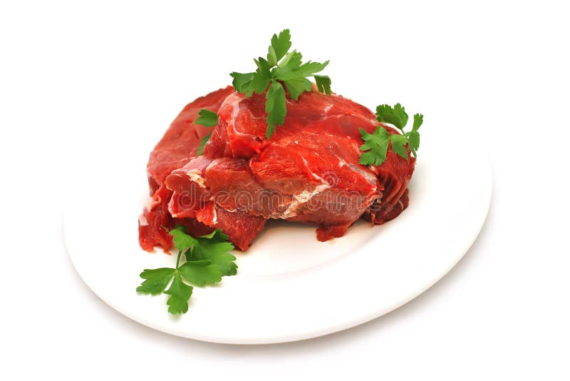 Red raw meat and parsley stock photo. Image of gourmet - 7102678