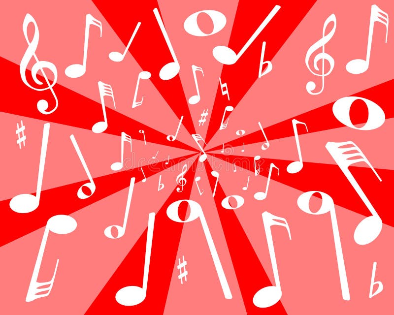 Musical Noise and Notes Abstract Background Stock Vector - Illustration ...