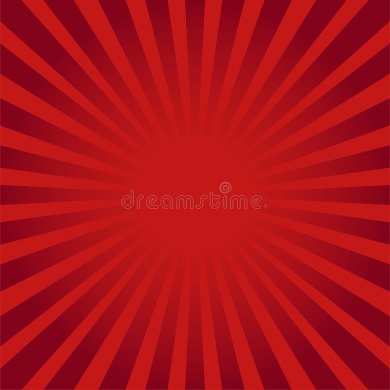 Red Ray Sunburst Style Abstract Background Stock Illustration ...