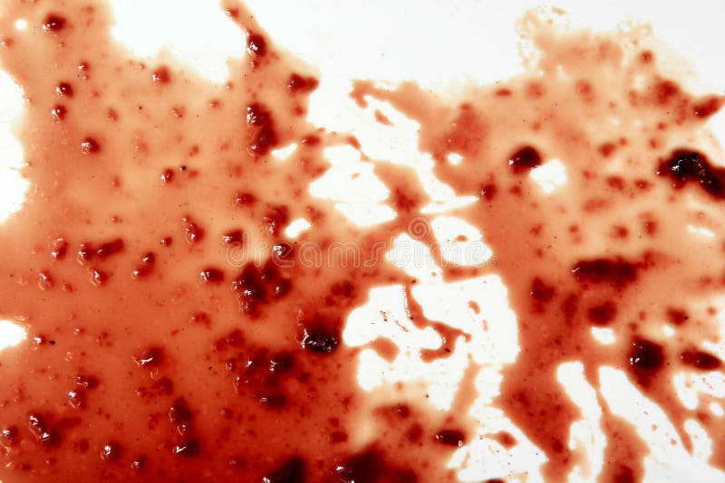 Red Real Blood Splashed Isolated on White Background Stock Photo ...