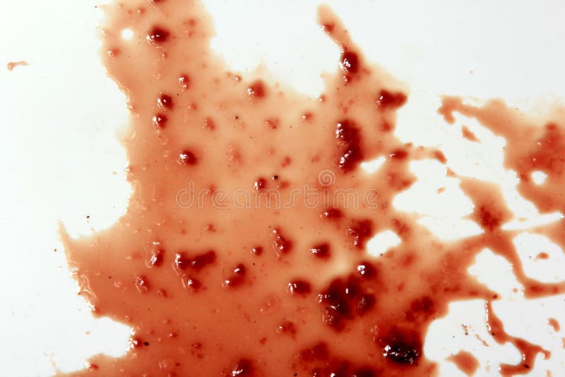 Red Real Blood Splashed Isolated on White Background Stock Photo ...