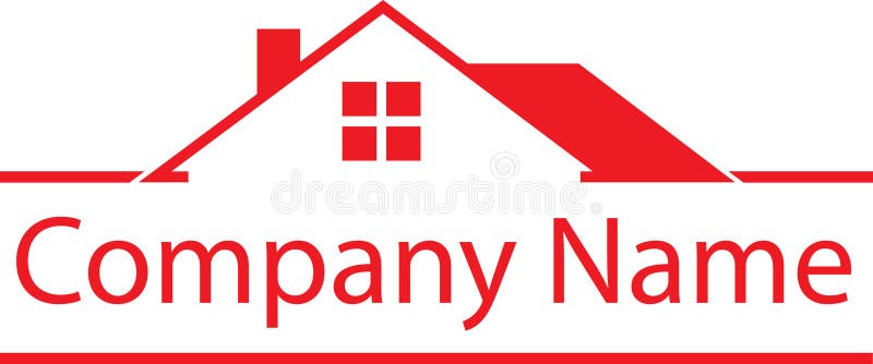 Red Real Estate Logo House stock illustration. Illustration of design ...