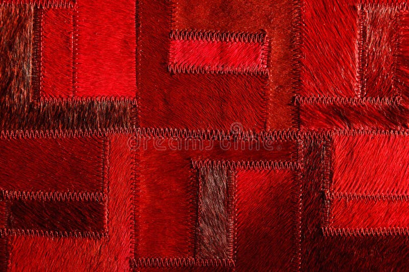 Red real leather patchwork stock image. Image of leathern - 29169623