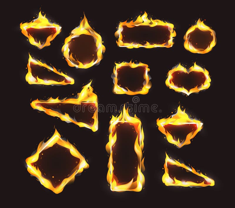 Flame Frame Rectangle Stock Illustrations – 353 Flame Frame Rectangle ...