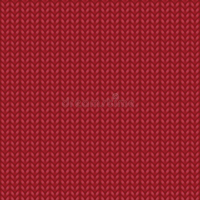Red Realistic Knit Texture Seamless Pattern Stock Illustration ...