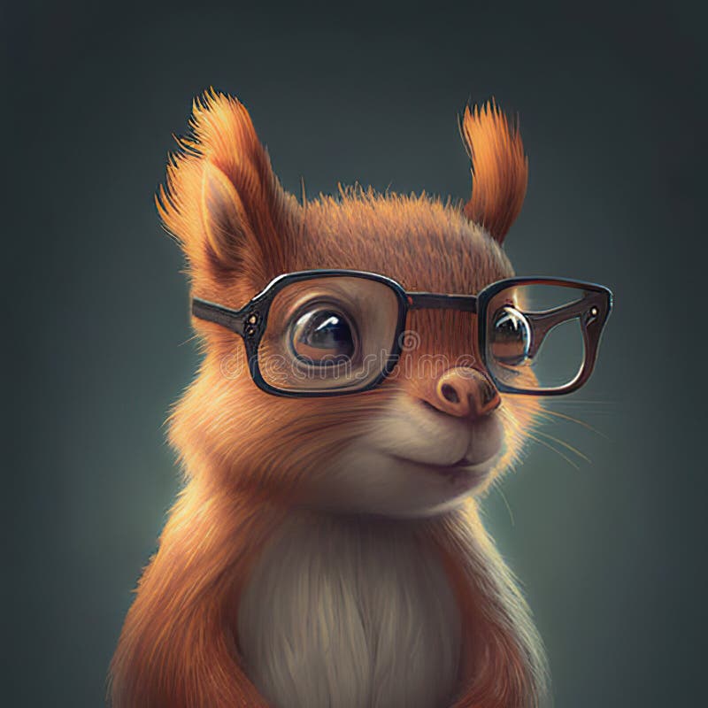 Portrait of a Dog with Glasses on a Dark Background. the Muzzle of a ...