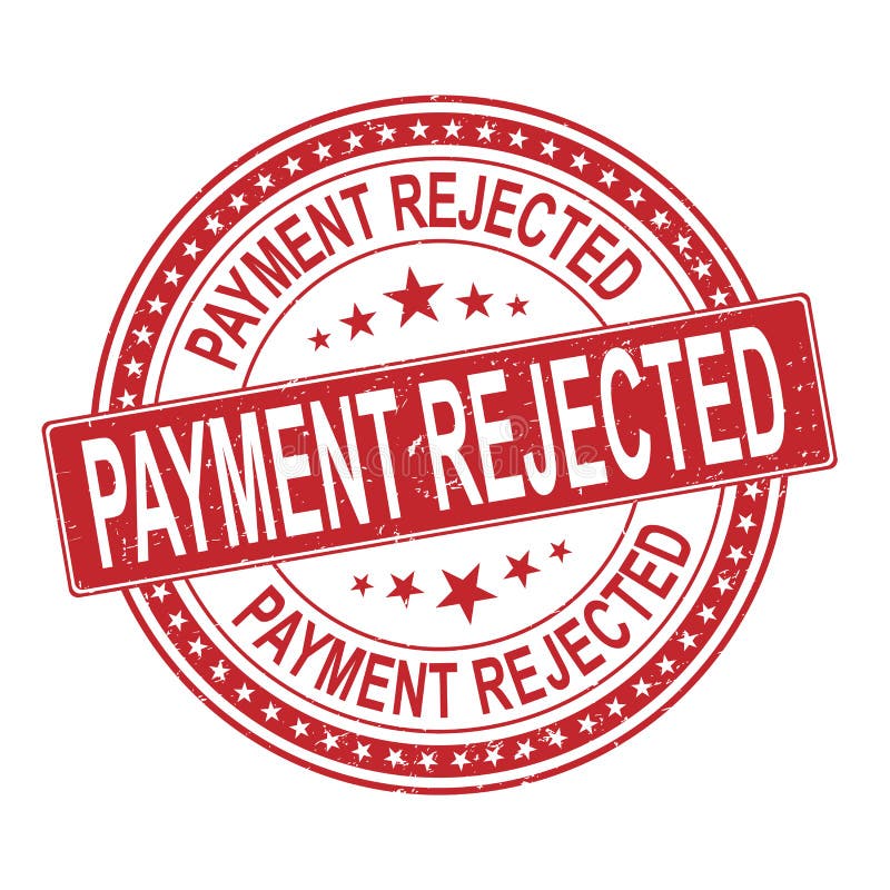 Rejected Grunge Rubber Square Stamp, Red Isolated on White Background ...