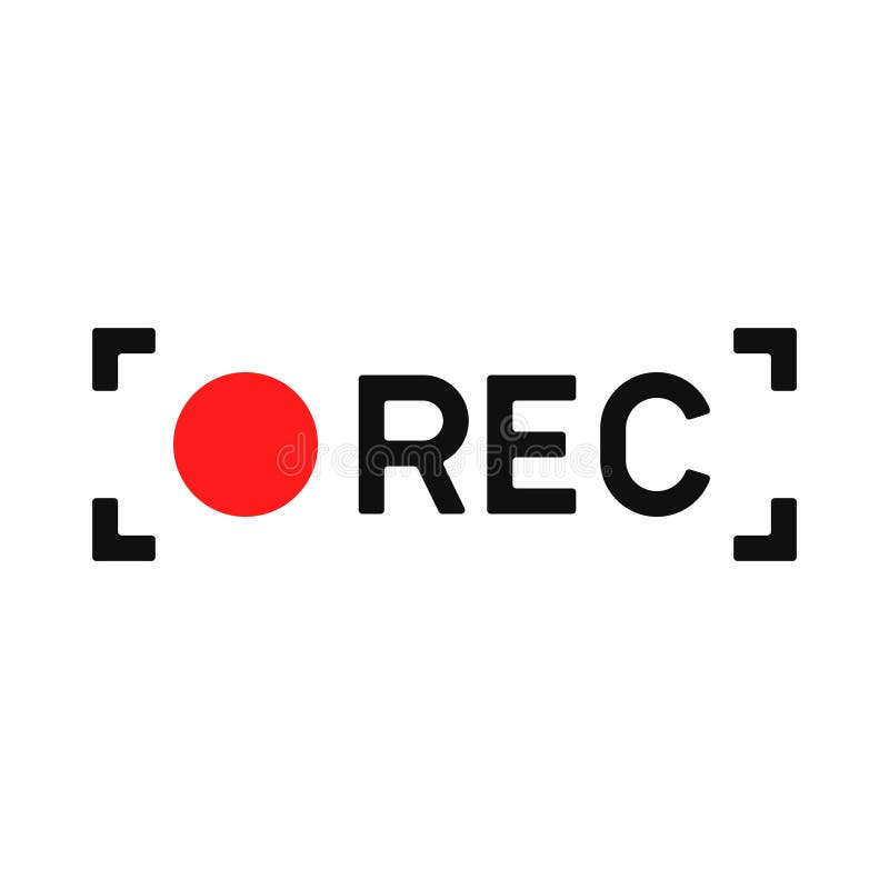 Red Recording Sign on White Background. Vector Stock Vector ...