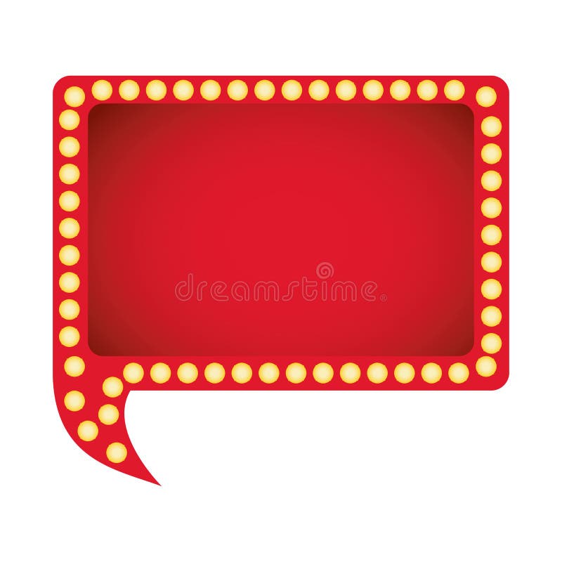 Red Rectangle Chat Bubble Icon Stock Illustration - Illustration of ...