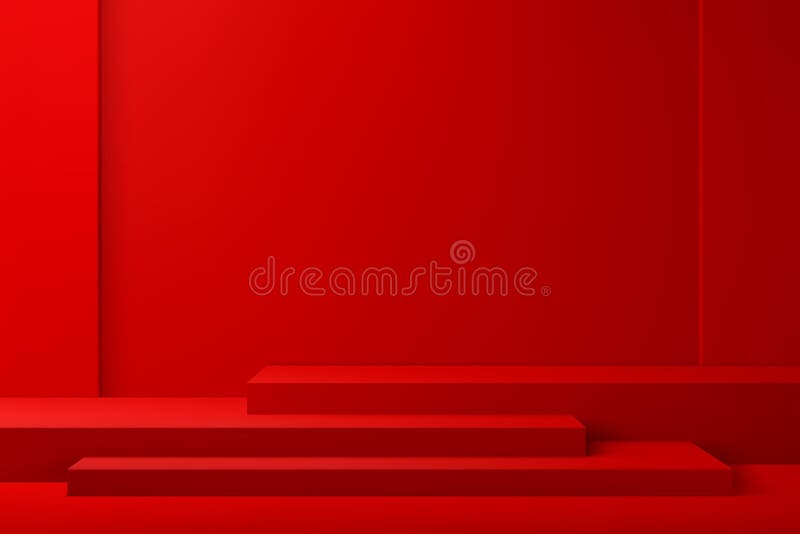 Red Rectangle Chinese Podium Stage and Stand Stock Vector ...