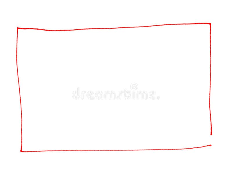 Red Rectangle with Thin Frame Stock Illustration - Illustration of ...