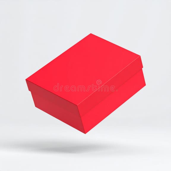 Red Rectangular Box on White Background Stock Illustration ...