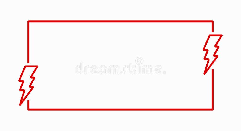 Red Rectangular Breaking News Frame. Flat Vector Illustration Isolated ...