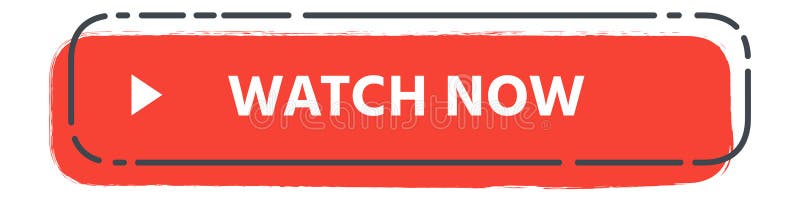 Red Rectangular Button Featuring Rounded Corners and a Prominent Play ...