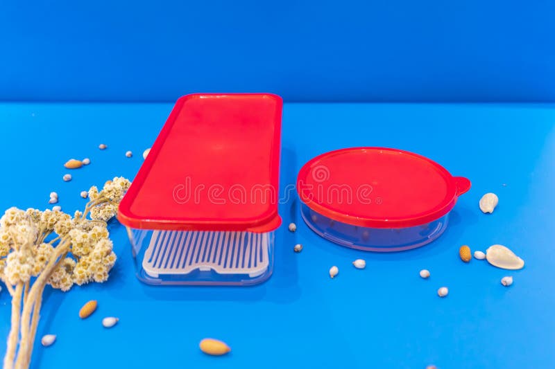 Red Rectangular Container Storing Meat Fish Stock Photos - Free ...