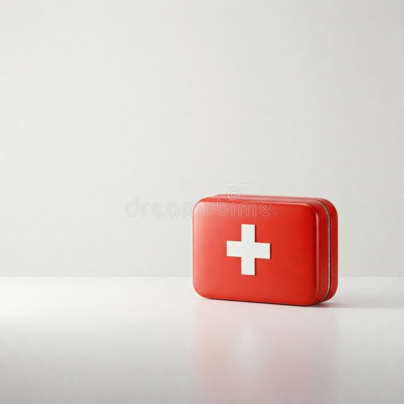 First Aid Kit on a White Background. 3d Render Image. Stock ...