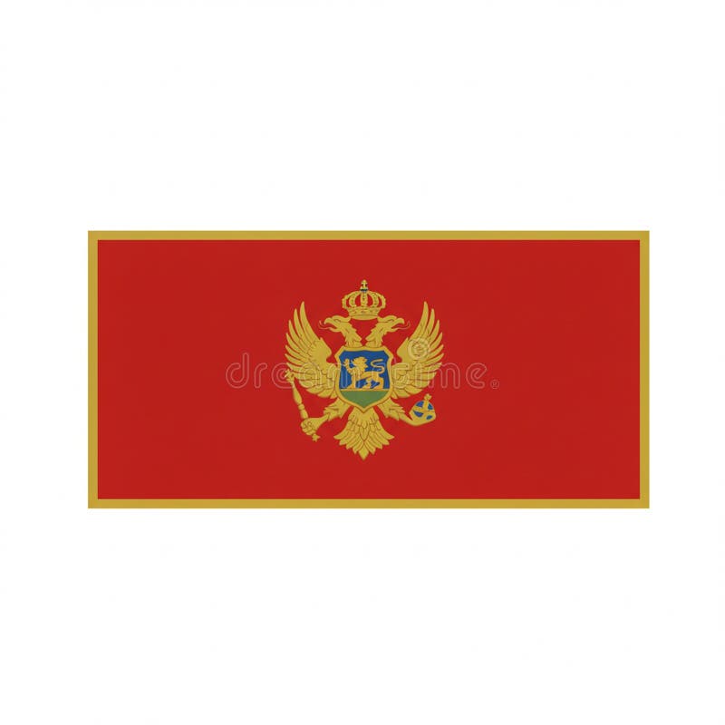 Red Rectangular Flag with a Gold Border, Featuring a Gold Double-headed ...