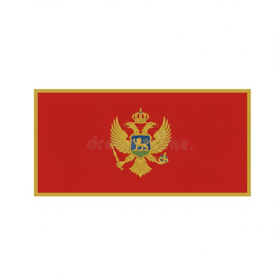 Red Rectangular Flag with a Gold Border, Featuring a Gold Double-headed ...