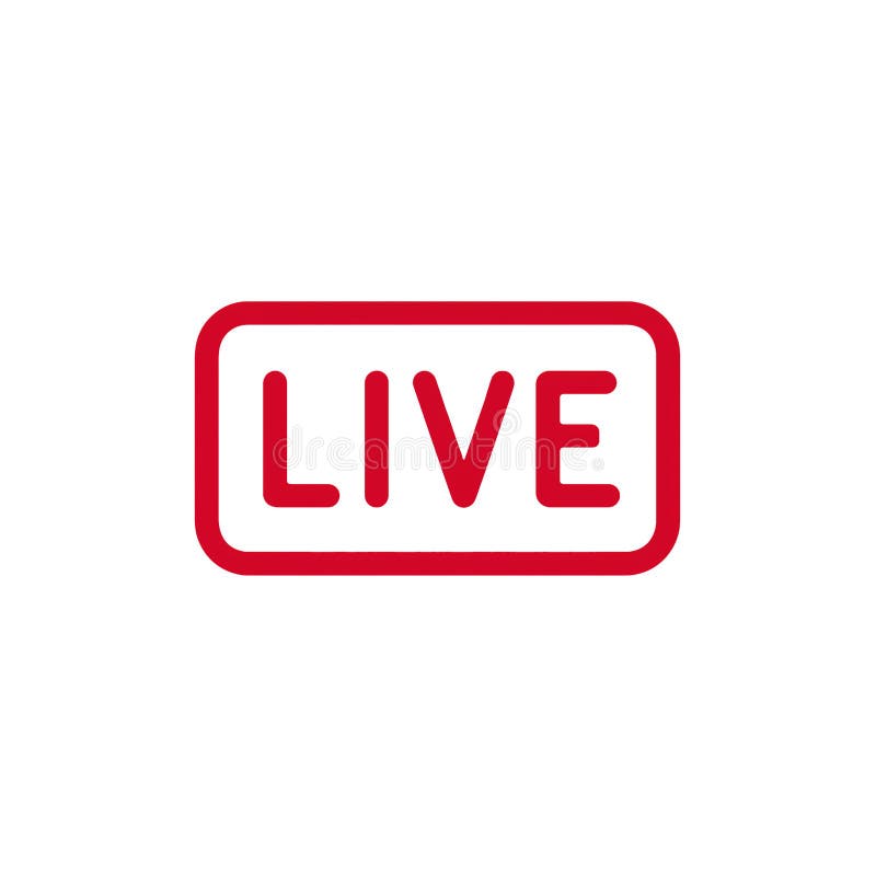 Red Rectangular "LIVE" Broadcast Graphic Stock Illustration ...