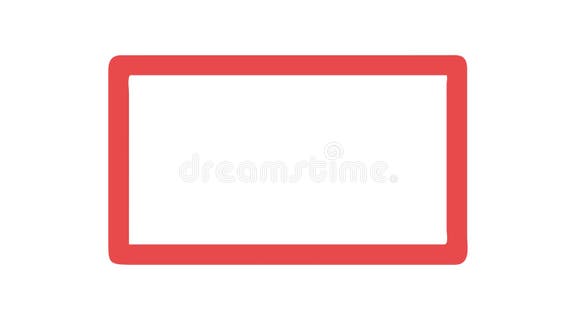 Red Rectangular Outline Button, Border for Interactive Element , Vector Design Generative AI ...