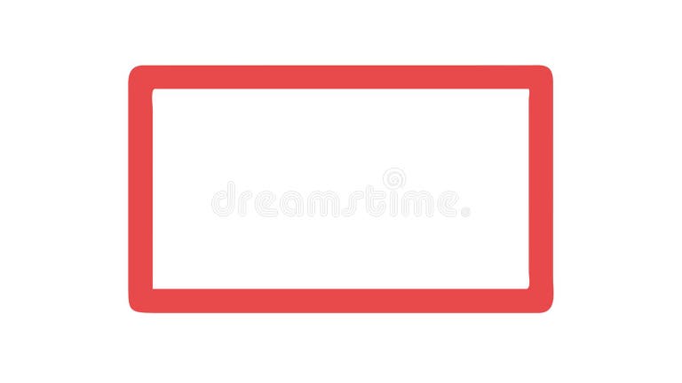 Red Rectangular Outline Button, Border for Interactive Element , Vector Design Generative AI ...