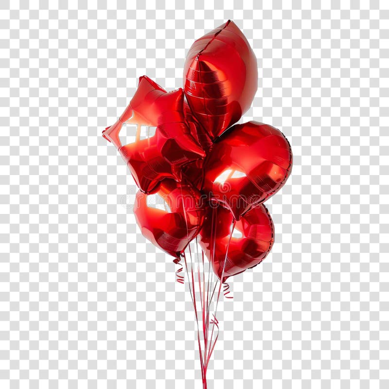 Red Rectangular Shaped Foil Balloon Stock Illustration - Illustration ...