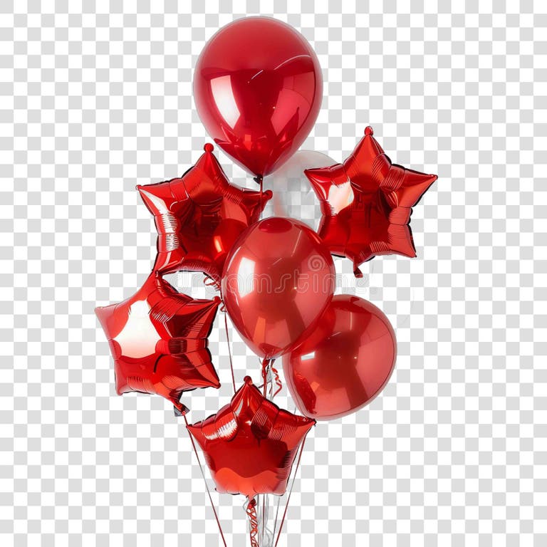 Red Rectangular Shaped Foil Balloon Stock Illustration - Illustration ...