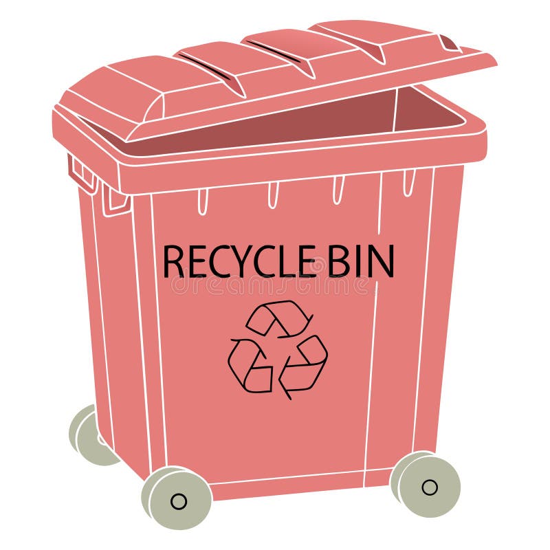 Use Red Dustbin Sign Environmental Cleanliness Vector Illustration ...