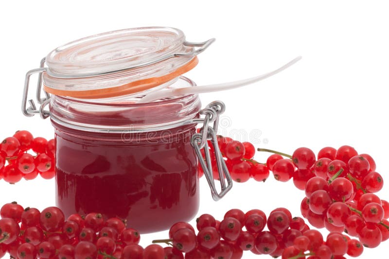 Red redcurrant jam stock image. Image of white, indoor - 11150583
